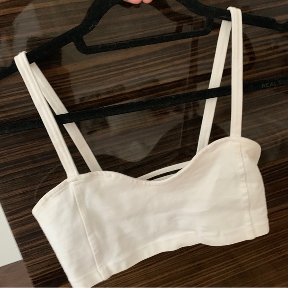 Brandy Melville | Tops | Brandy Melville Criss Cross Strap Bralette ...